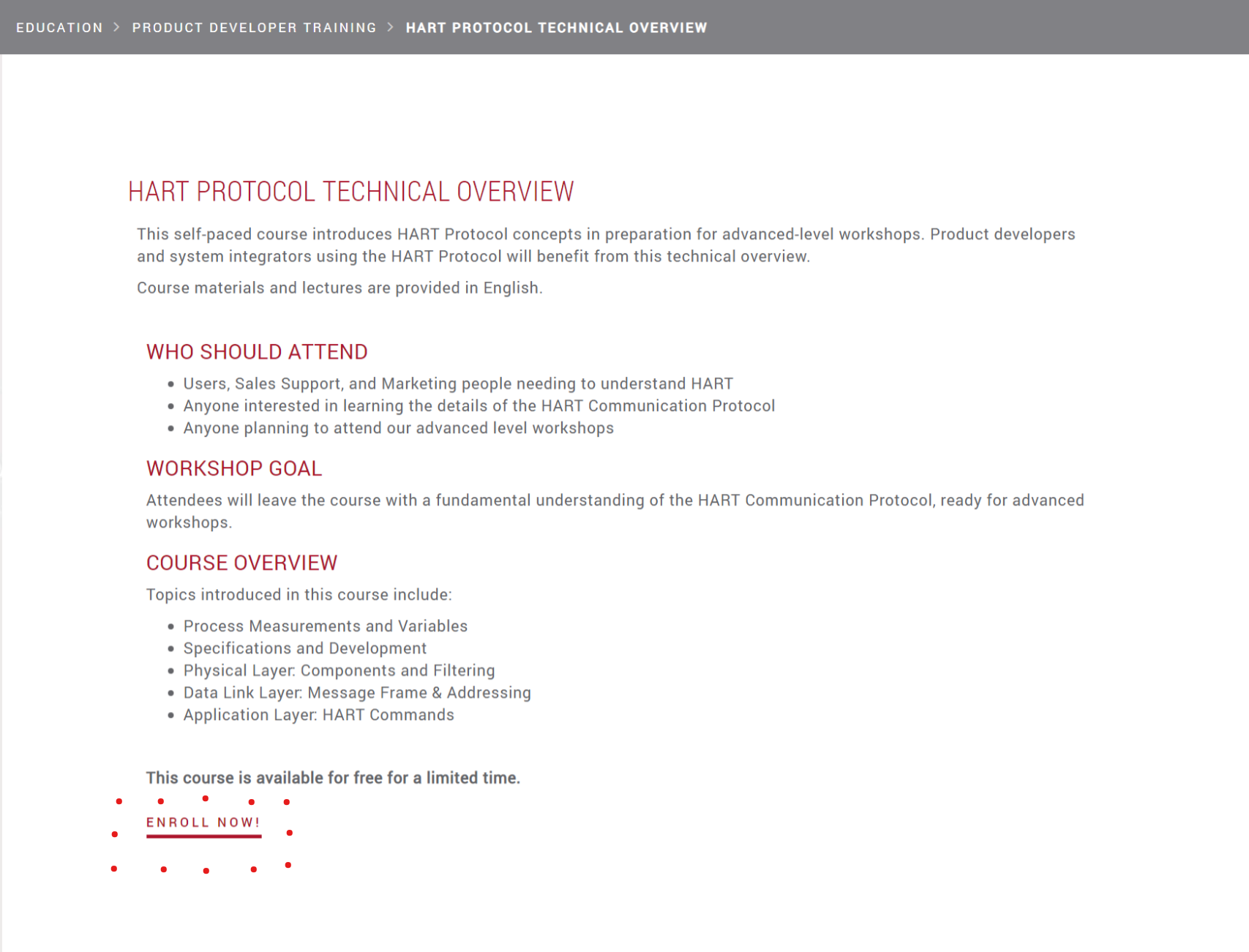 Free Online Course on HART Protocol - WOIN